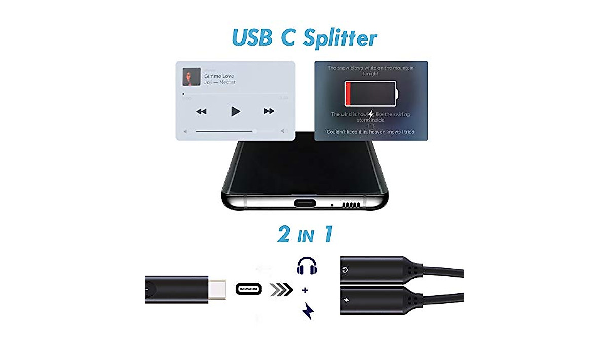 AD ADTRIP USB C Splitter – Charge & Listen Simultaneously