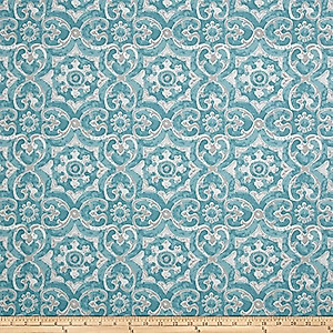 Premier Prints Outdoor Athens Aqua, Fabric by the Yard