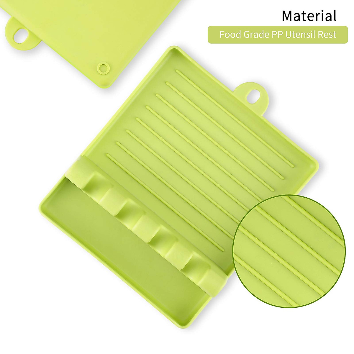 Haryeer Rest For Stove Top With Drip Pad(Two Pack) Kitchen Utensil Holder For Spoons, Food Safe Haryeer Rest Utensil Holder For Counter Top, Spoons, Ladles, Tongs