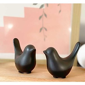 ITrixgan Black Bookshelf Decor Aesthetic, Decorative Birds Black Decor for Living Room, Modern Bathroom Decor for Shelf Bookshelf Fireplace Desktop Table Top Decor