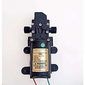 superbobi 12V DC Fresh Water Pump 12 Volt Diaphragm Pump Self Priming Sprayer Pump with Pressure Switch 4.5 L/Min 1.2 GPM 110 PSI Adjustable for RV Camper Marine Boat Lawn Caravan