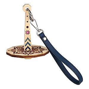 Portable Yarn Holder Kit, Wooden Yarn Spinner Wrist Yarn Holder Yarn Ball Minder Yarn Storage Organizer Knitting Supplies Crocheting Gift for Craft Lovers (Mandala)
