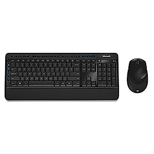 Microsoft Wireless Desktop 3050 with AES - Black. Wireless Keyboard and Mouse Combo. Built-in Palm Rest. Customizable Windows Shortcut Keys