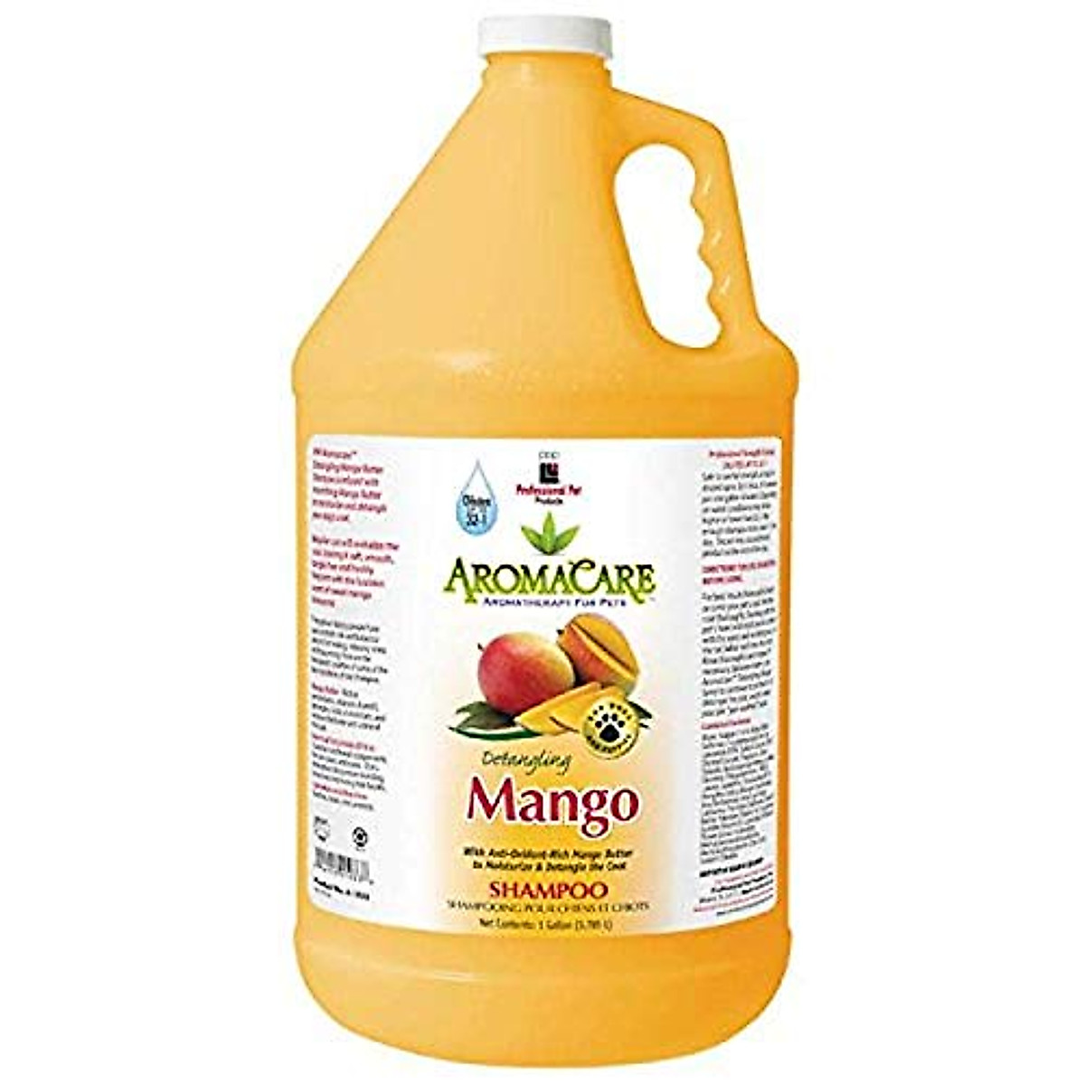 PPP AromaCare Detangling Mango Shampoo for Dogs - Enjoy Nourishing Mango Butter That Softens and Detangles Dog Coat & Fur - 1 Gallon