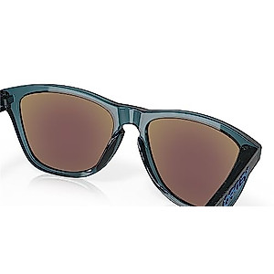 Oakley OO9013 Square Sunglasses, Crystal Black/Prizm Sapphire Iridium Polarized, 55 mm