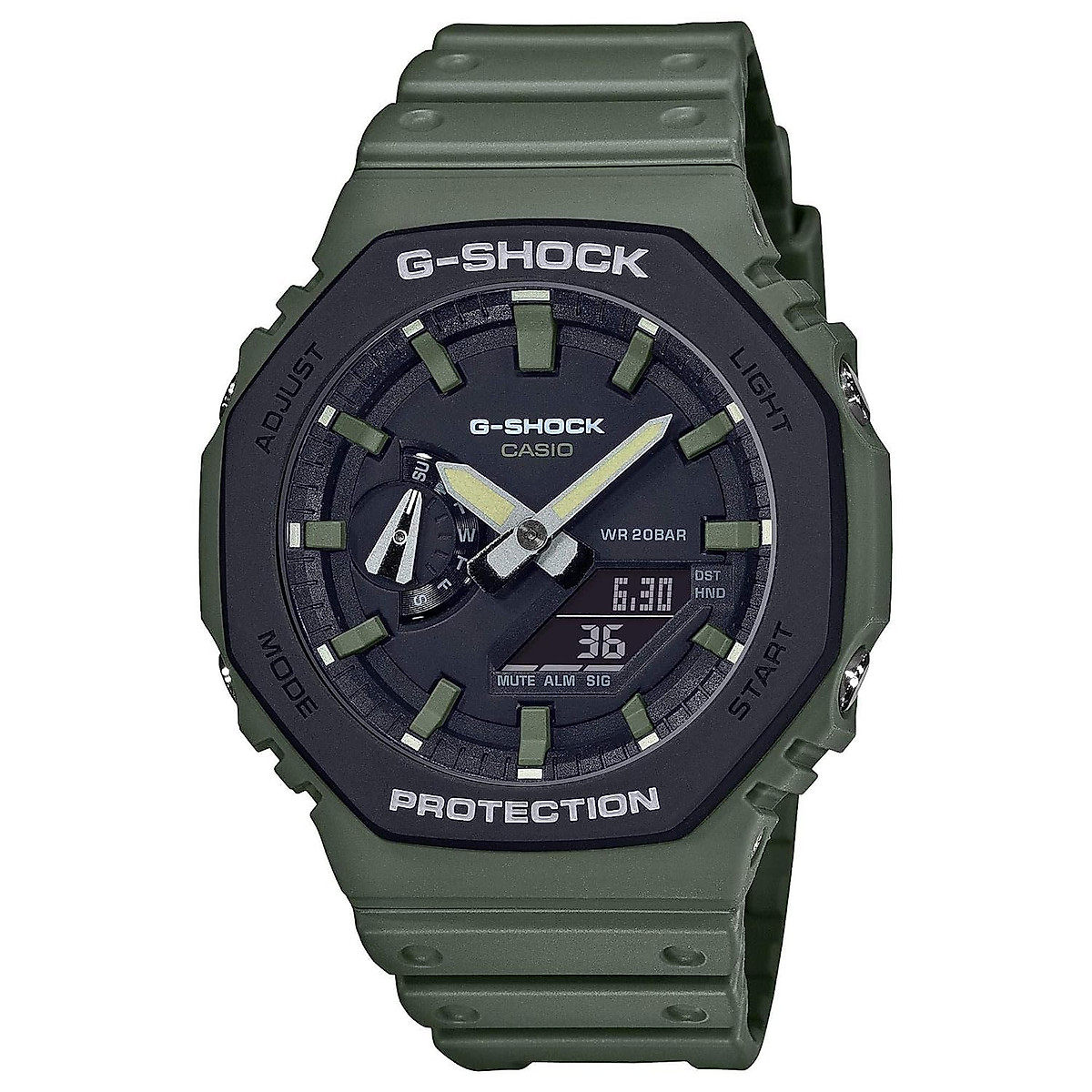 Casio GA2110SU-3A G-Shock Men's Watch Green 48.5mm Carbon/Resin