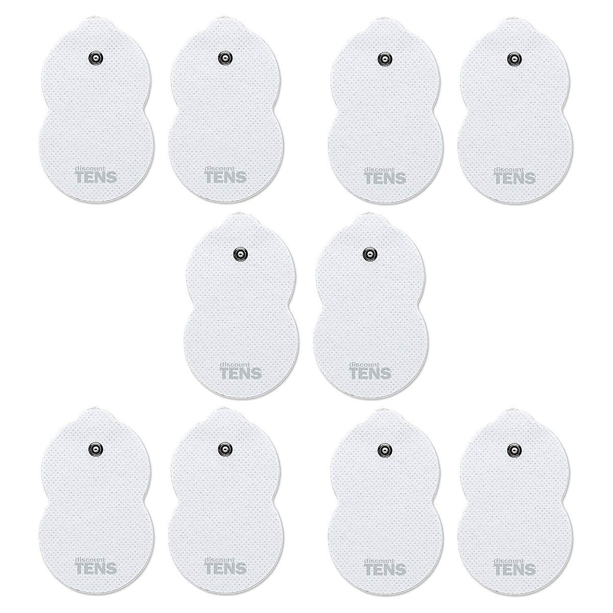 Omron Compatible TENS Electrodes, 20 (10 Pair) Premium Omron Compatible Replacement Pads for TENS Units. 2 Sizes Included.