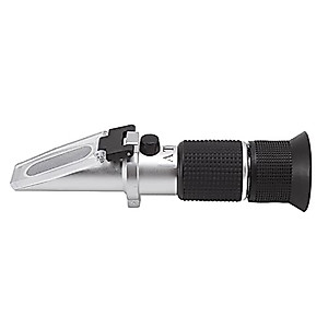 Demeras 3 in 1 Refractometer, Adjustable Eyepiece Calibration Screw High Accuracy Plastic Aluminum Brix Refractometer Cover Plate for Chemistry
