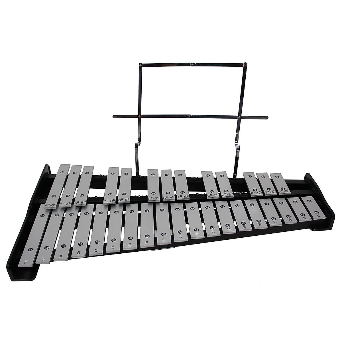 Gearlux 32-Note Glockenspiel Bell Kit with Adjustable Stand, Drum Practice Pad, Carrying Bag