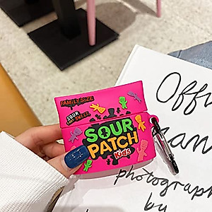 Air pod Pro Case, Food Design Airpod Pro Case for Girls Kids, 3D Cute Cartoon Funny Food Fashion Design Silicone Protective Skin Shell Compatible with 2019 Air pod Pro (Pro Candy Kids Rose red)