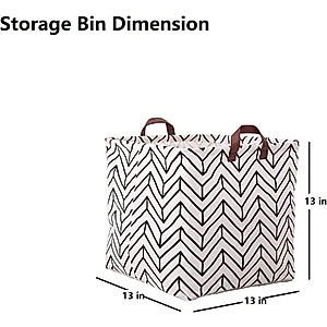 DIOB 13x13x13 Storage Cube Bins Water Proof Toy Storage Bins Foldable Closet Storage Baskets for Storage Organizer (3 BASKETS CUTE)