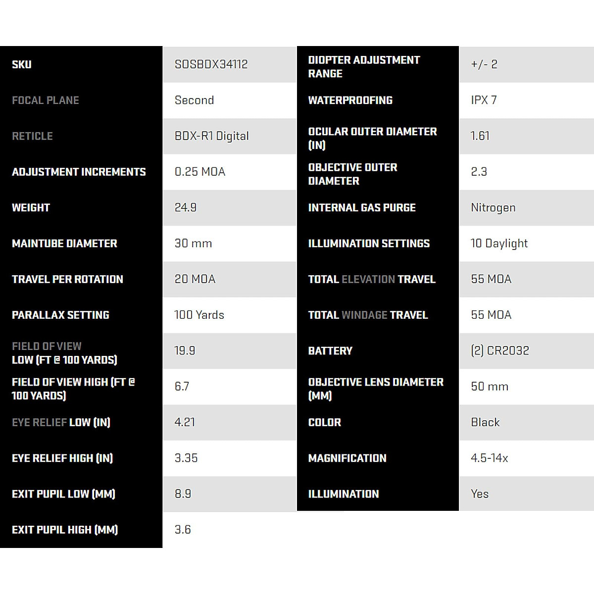 SIG SAUER SIERRA3BDX Tactical Hunting Shooting Durable IPX-7 Waterproof Fogproof 30mm Tube Digital Focal Plane BDX-R1 Reticle Riflescope | 4.5-14x50mm