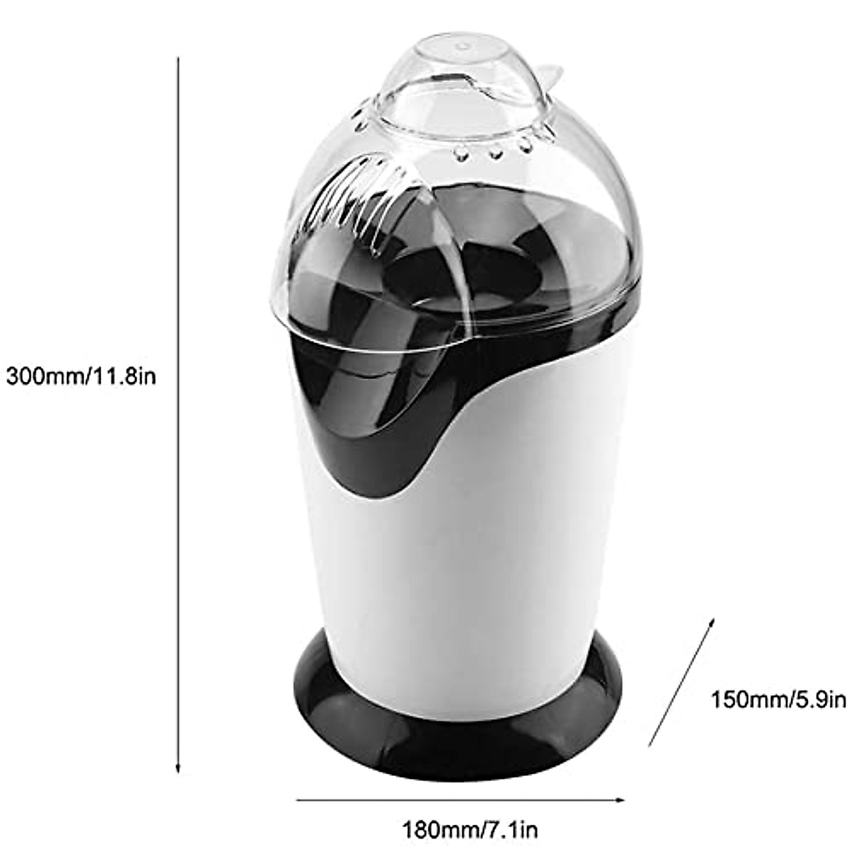 popcorn maker Air Popcorn Popper Popcorn Maker Electric Popcorn Machine for Home Use No Oil Needed with Measuring Cup and Removable Lid