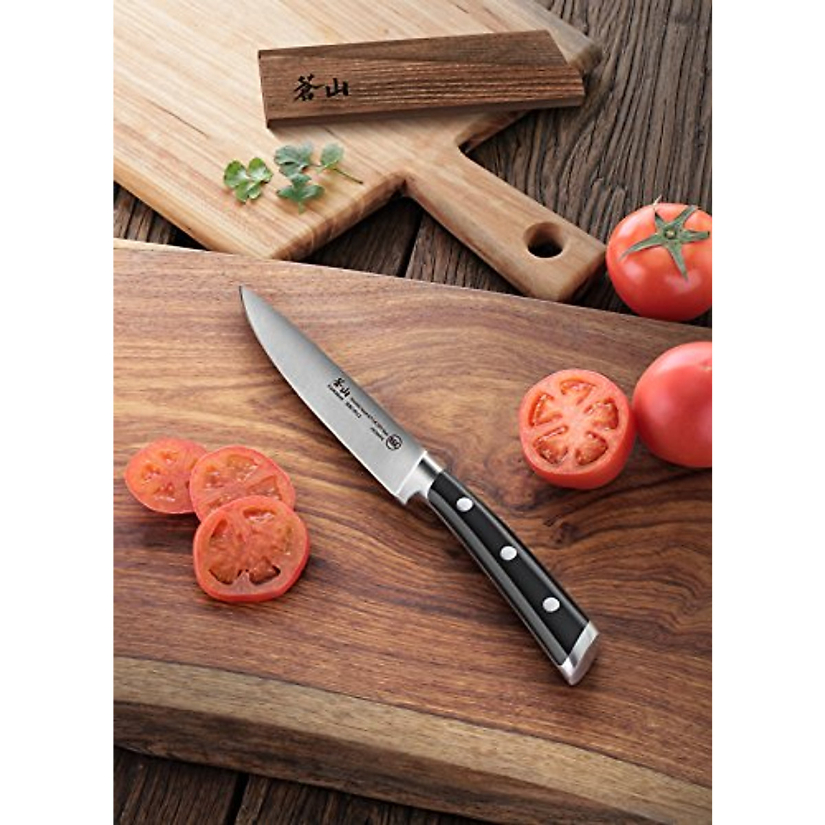 Cangshan TS Series 1020700 Swedish 14C28N Steel Forged 5-Inch Utility Knife and Wood Sheath Set