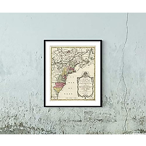 1776 Map| America|British|North America|United States| Carte Nouvelle de l'Amerique an