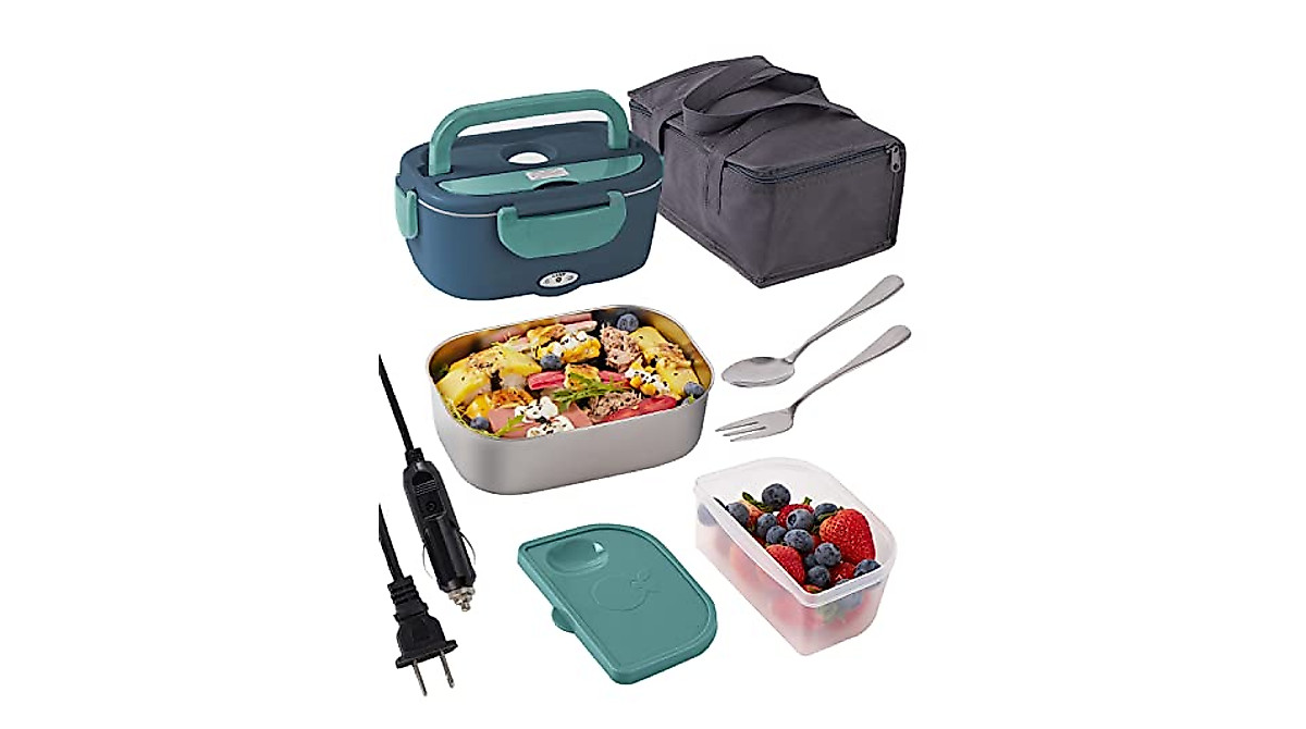 Portable Electric Lunch Box - Fast 60W Heating for On-the-Go Meals