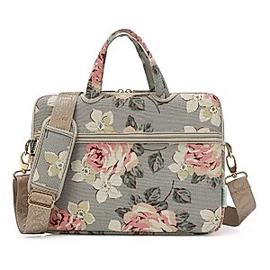 kayond White Rose Patten water resistant Laptop Shoulder Messenger Bag Case Sleeve for 12 Inch 13 Inch Laptop,Laptop Briefcase
