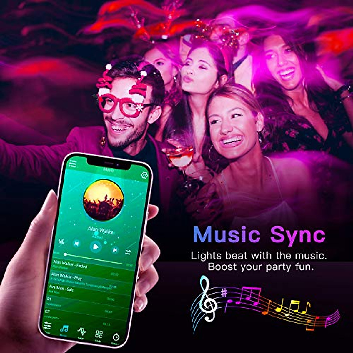 TJOY 19.6ft Under Cabinet Lighting + 50ft Bluetooth LED Strip Lights, 6PCS Dimmable 2700k-6500k Warm White to Daylight Bright LED Strip Light Bars for Kitchen Cabinet, Counter, Shelf