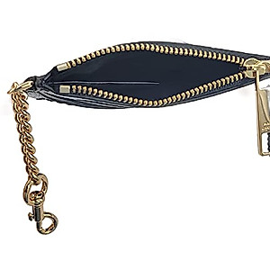 Marc Jacobs S103L01FA21 Pebbled Black Leather With Gold Hardware Women's Small Coin/Card Wallet