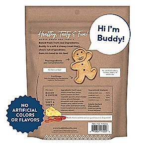 Buddy Biscuit Soft & Chewy Buddy Biscuits - 6 ounces - Bacon and Cheese Flavor