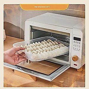 MANHONGYU 4-layer Food Storage Container, Transparent Food Preservation Box for Kitchen and Refrigerator, Dumpling Box, Well Sealed
