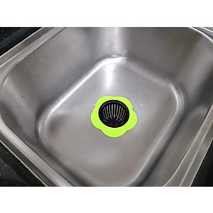 Silicone Kitchen Sink Strainer 2 Pack, Pouring strainers，Drain FilterLarge Wide Rim 4.5" Diameter (4.5" Diameter, 2 Red)