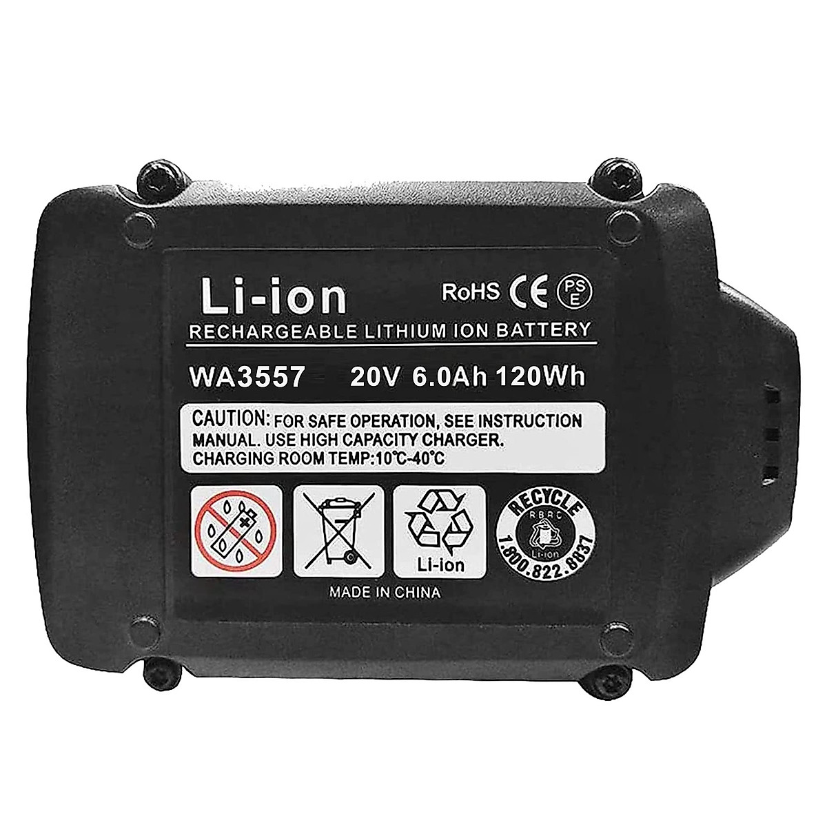 CHAUNVEN 3.0Ah Replacement for Worx 20V Battery and Charger Kit Compatible with Worx 20 Volt Cordless Power Tools