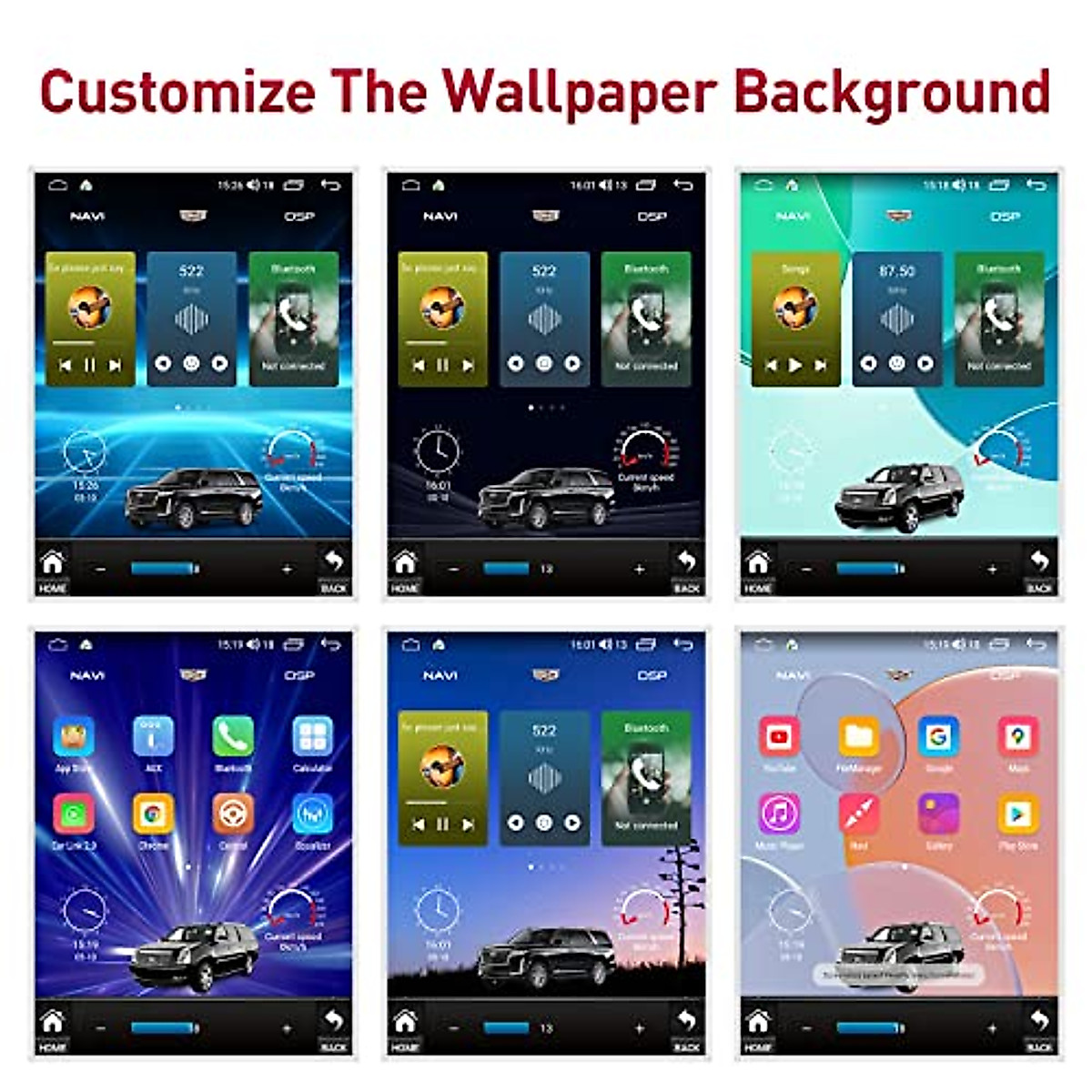Car Radio for Cadillac Escalade 2007-2014, Android 12 Stereo 10.4inch Octa-Core 4+64G Wireless Carplay Android Auto 4G Network 5G WiFi DSP Bluetooth Steering Wheel Controls Free AHD Camera
