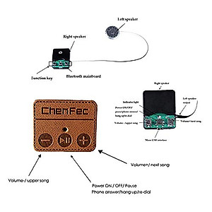 ChenFec Bluetooth 5.0 Beanie Hat Wireless Headphone Beanie caps Built-in Mic&Speaker Hands Free for Women & Men Outdoor Sport-Black