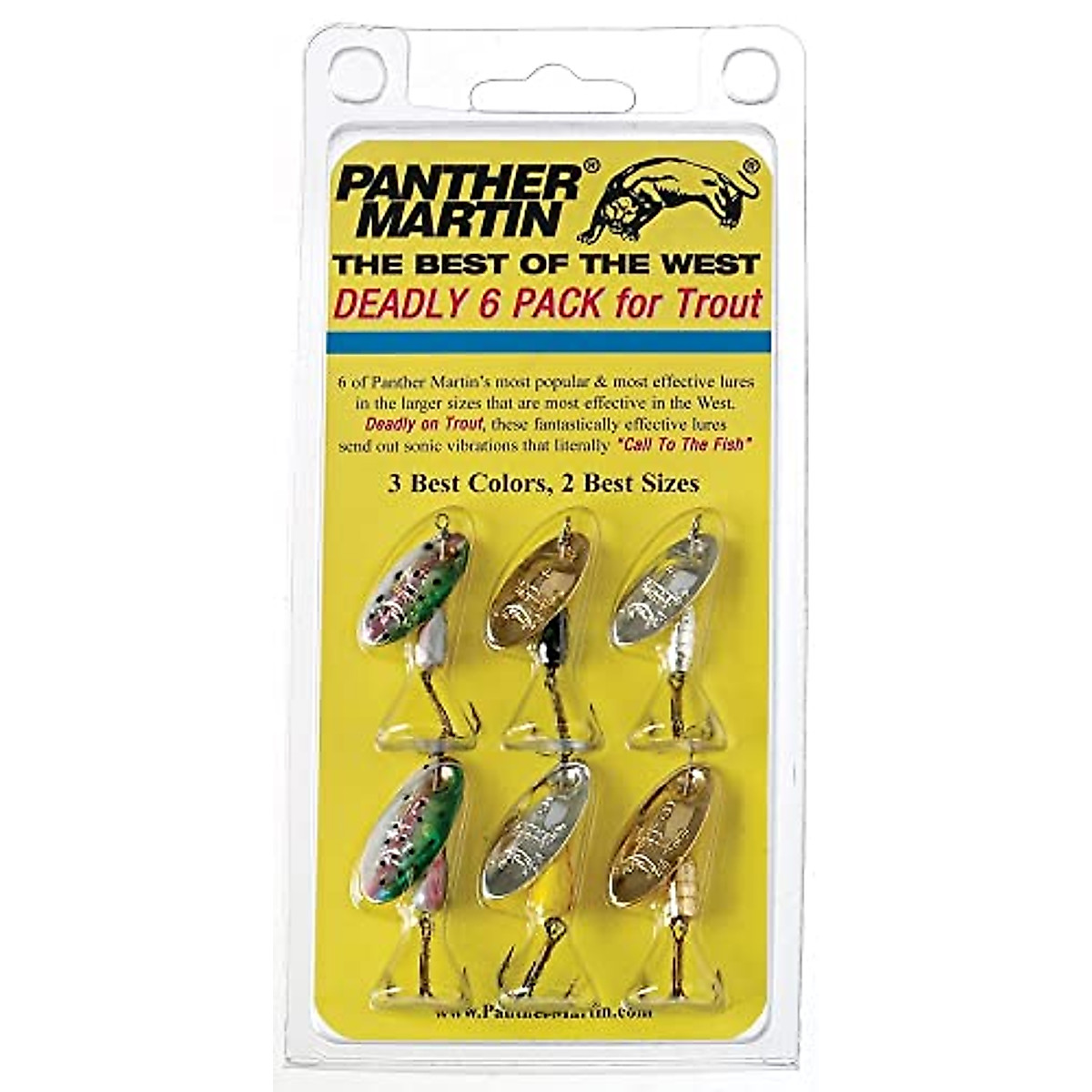 Panther Martin BW6 Best of The West Spinners Fishing Lure Kit - Assorted - Pack of 6