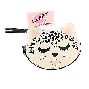 Luv Betsey Johnson Coin Purse Wristlet (Kitty Leopard)