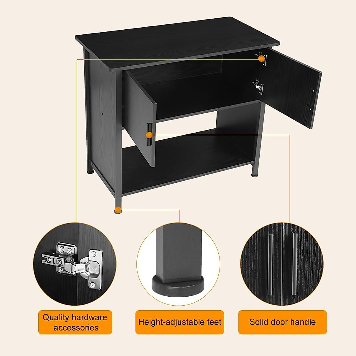 SMONTER Aquarium Stand 40 Gallon Metal Fish Tank Stand Cabinet with Storage Shelf, W36.6*D18.9*H31.5 (Stand Only)