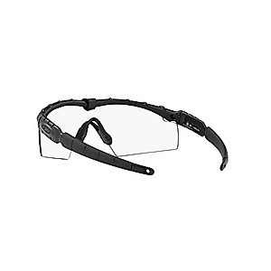 Oakley SI Men's OO9213 M Frame 2.0 Industrial Rectangular Sunglasses, Matte Black/Clear, 32 mm