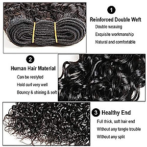 24 Inch Water Wave Single Bundle Human Hair Brazilian Virgin Hair 1 Bundle Water Wave Human Hair Single Bundles Brazilian Virgin Curly Bundle Weave Hair Human Bundles