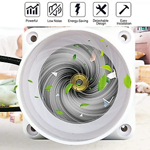 HYQFSAD 2 Inch Ventilation Fan for Small Space 12V 18W Inline Duct Fan Home Power Exhaust Air Extractor Hydroponic Blower for Kitchen Bathroom Bath Grow Tent Vent (Color : Adjustable Speed)