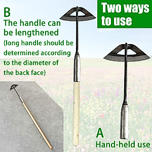 snow keychain Garden Hoe-All-Steel Hardened Hollow Hoe,Hollow Hoe for Gardening, Garden Hoes for Weeding,Hoe GardenTool,Durable Garden Weed Puller for Weeding, Loosening, Planting (2PCS)
