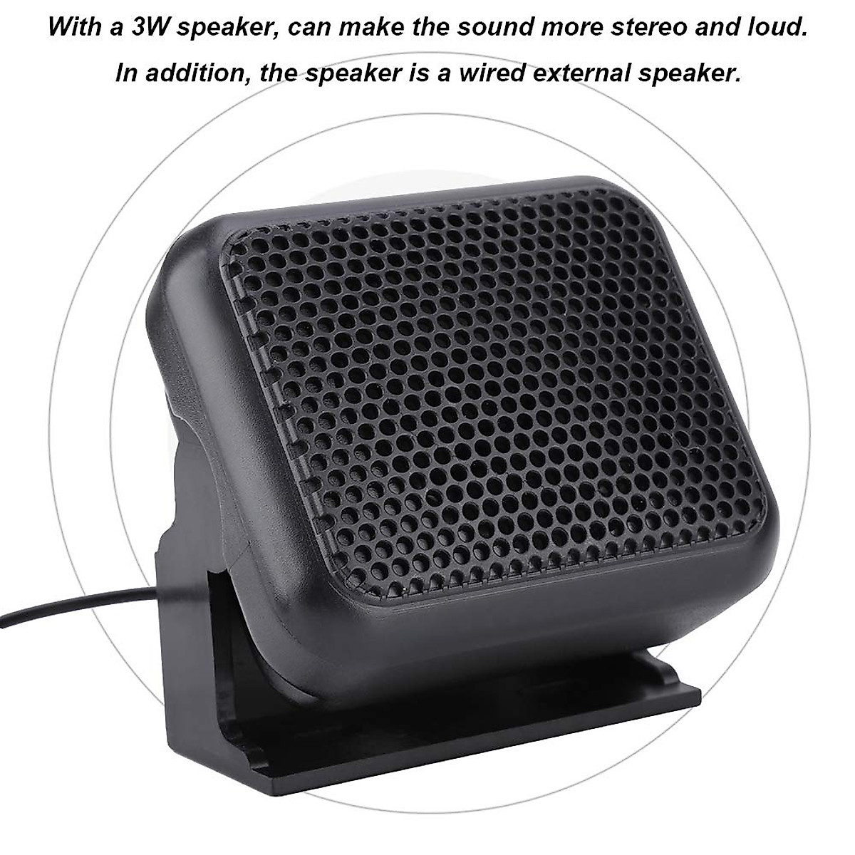 Liyeehao Portable Wired Speaker, Compact Durable Fine Workmanship External Speaker, for Black 13.12ft Kenwood