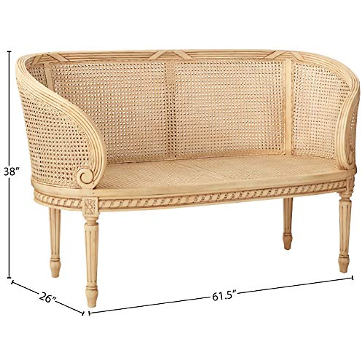 Parisian Oval Rattan Settee