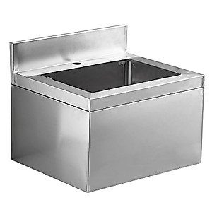 Commercial Stainless Steel Floor Mount Mop Sink with Strainer - Perfect For Restaurant, Bar, Buffet (Depth 30cm)