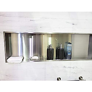 Transolid STH3414 34.5-in. Recessed Stainless Steel Shower Storage Pod