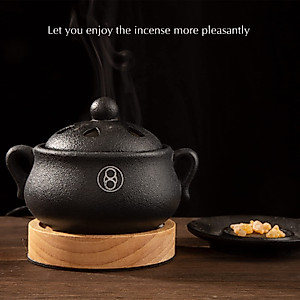 ZhengLong Electric Incense Burner with Timer, Frankincense Resin Burner, Oud Bakhoor Burner, Charcoal Free Quick How-to, Made Easy, No Open Flame, Eliminate Fire Hazards, Safer