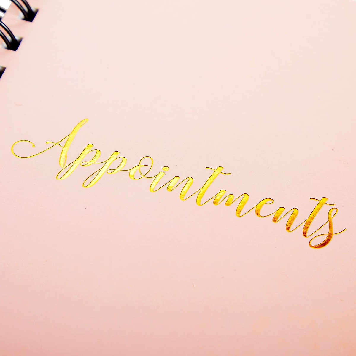 Juvale 200 Page Salon Appointment Book for Hair Stylist, Undated, Daily Planner, Hourly Spiral Book, Marble Design, 2 Columns (14 x 5 In)