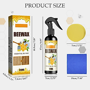 Natural Micro-Molecularized Beeswax Spray, 2024 Upgrade Beeswax Spray Furniture Polish Beeswax Wood Polish, Beeswax Furniture Polish Spray Bees Wax Furniture Polish (1PC)