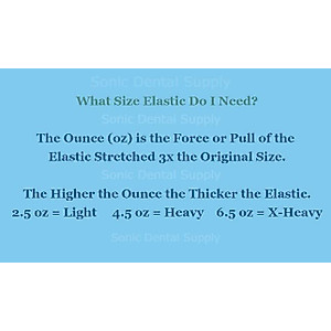 3/16 inch X-Heavy 6.5 oz - Orthodontic Elastic Rubber Bands - 100 Pack - Clear Latex Free, Small, Braces, Dreadlocks Hair Braids, Tooth Gap, Packaging, Crafts, Sonic Dental Supply - Made in USA