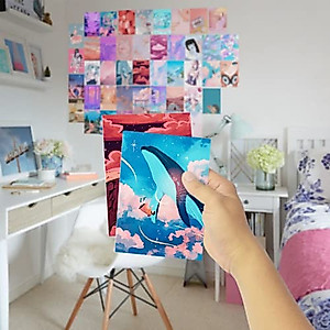 Kawaii Room Decor Aesthetic, 50pcs Kawaii Wall Decor for Anime Room Decor Pink Kawaii Stuff and Kawaii Bedroom Decor for Teen Girls, Kawaii Poster for Anime Walls, Anime Wall Collage Kit, Kawaii Stuff for Room