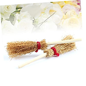 SEWOART 20pcs Witches Hanging Plant Accessories Witch Broom Minature Broomsticks Mini Broomsticks Whisk Broom Halloween Hanging Pendant Small Decorative Broom Mask Kid Toy
