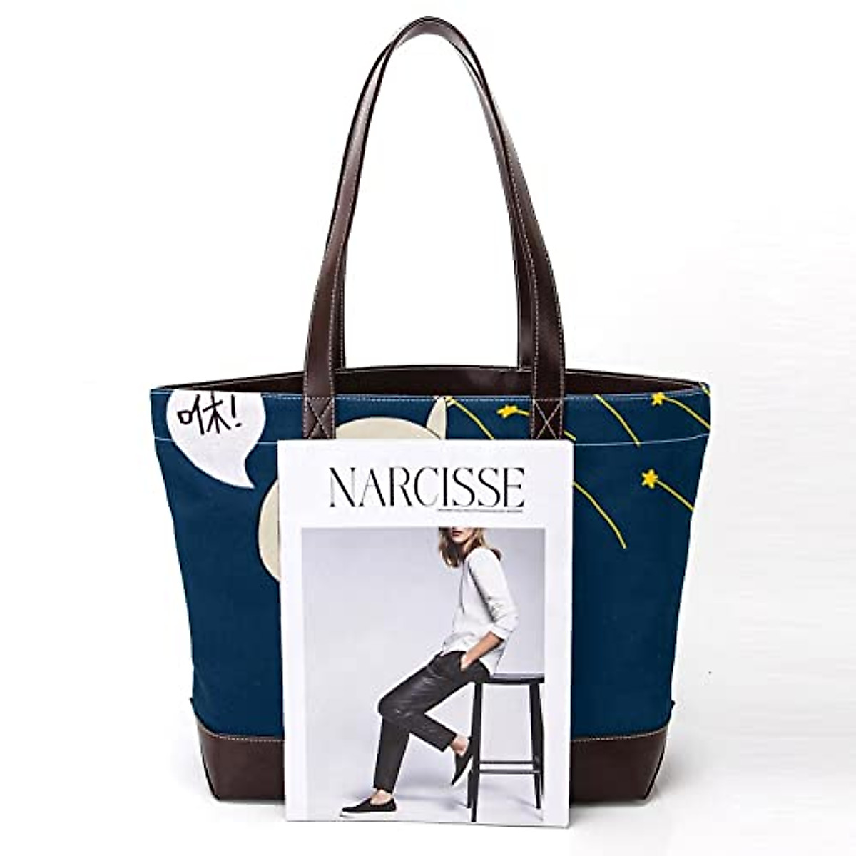 Cute Rabbit Tote Bags Large Leather canvas Purses and Handbags for Women Top Handle Shoulder Satchel Hobo Bags