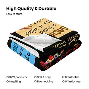 NIAXAYER Teacher Blanket Gifts for Women, Blanket Gift for Teachers Gratitude, Teacher Appreciation Gifts,Best Teacher Birthday Back to School Gifts Throw Blankets 50" x 60