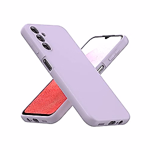 Foluu Silicone Case for Samsung Galaxy A14 5G, Liquid Gel Rubber Bumper Case with Soft Microfiber Lining Cushion Slim Hard Shell Shockproof Protective Cover for Galaxy A14 5G 2023 (Purple)