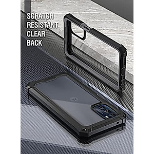 Poetic Guardian Case for Motorola Moto G 5G 6.5" (2022), [6FT Mil-Grade Drop Tested] Full-Body Hybrid Shockproof Bumper Cover with Built-in Screen Protector, Black/Clear